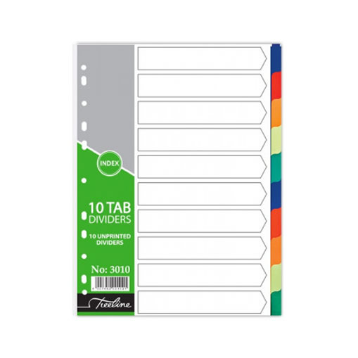 Treeline File Divider Index PVC A4 10 Tab – Windhoek Stationers